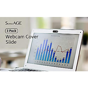 SenseAGE 3 Pack Webcam Cover Slide, 0.03 Inch Ultra-Thin Web Camera Cover for MacBook Pro, iMac, Laptop, PC, iPad, Tablet and More, Protect Your Own Privacy and Secure, Black