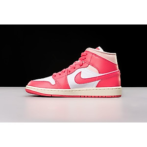 Jordan 1 Mid Women White/Sea Coral-Atmosphere BQ6472-186 8
