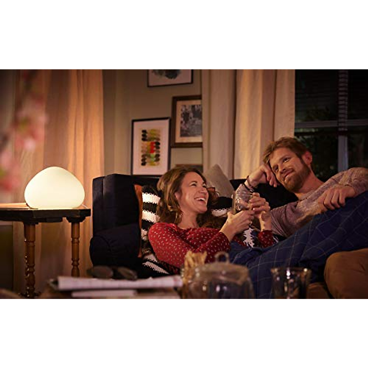 Philips Hue White Ambiance Wellner Dimmable LED Smart Table Lamp (Works with Alexa Apple HomeKit and Google Assistant)