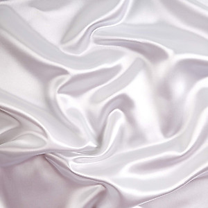 Bridal Satin White, Fabric by the Yard