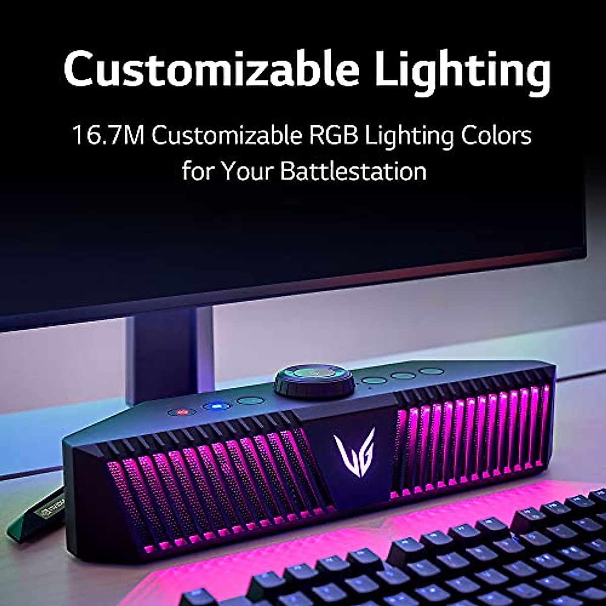 LG Ultragear GP9 - Portable Gaming Speaker with DTS Headphone:X, Hi-Fi Quad DAC, Microphone for Voice Chat, 5 Hour Battery Life, Hi Resolution Audio, Bluetooth