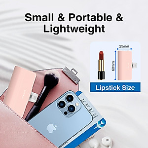 ATGIH Portable Charger for iPhone,3500mAh Ultra-Compact Small Power Bank Compatible with iPhone 6/7/8/SE/11/XR/12/12 Pro Max/13/13 Pro Max/14/14 Pro Max/14 Plus/Airpods Series（Pink）