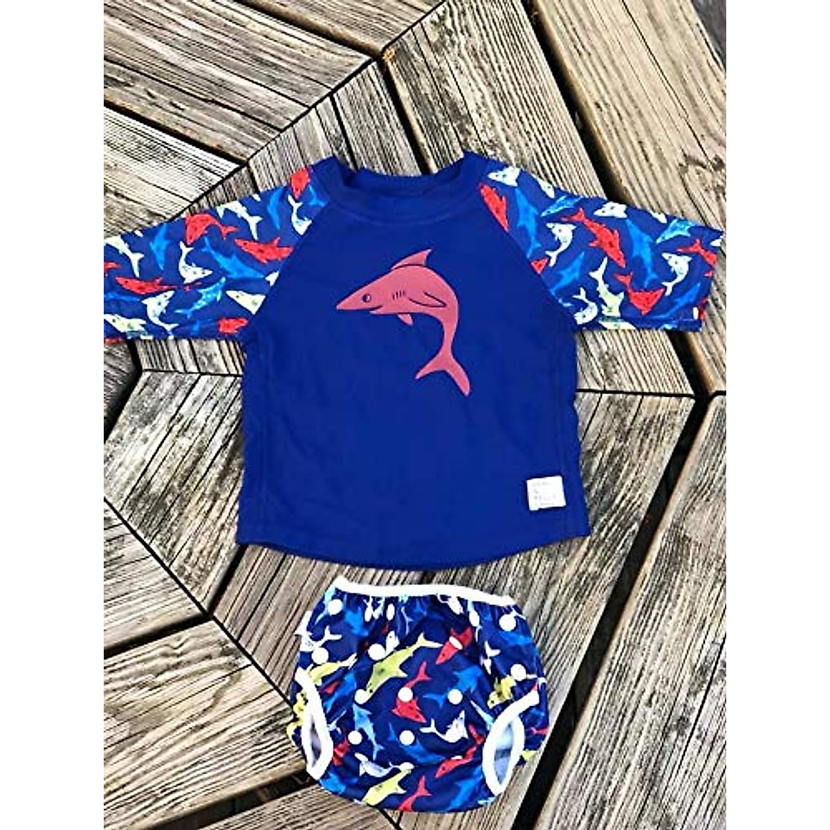 Beau and Belle Littles Rashguard and Swim Diaper Set (12m)