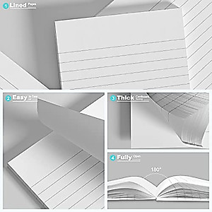 10 Pack Note Pads Small 4x6 Inch Lined Writing Memo Pads Refills Scratch Pads with 50 Sheets Each Pad Narrow Ruled Mini Pocket Notebook Writing Pads of Paper for Daily Work Planning and Organization