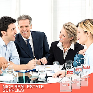 Inbagi 12 Sets House Acrylic Keychain Real Estate Agent Keychain Clear Blank DIY Keychain New Home Keychain Welcome Home Housewarming Gift for Real Estate Agent Supplies, Gifts