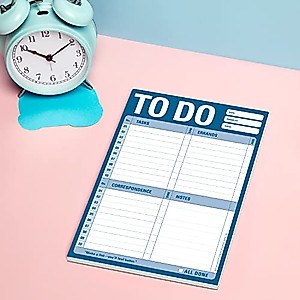 Knock Knock To Do Pad, To-Do List Notepad for Daily Tasks, Errands, Notes, 6 x 9-inches (Blue)