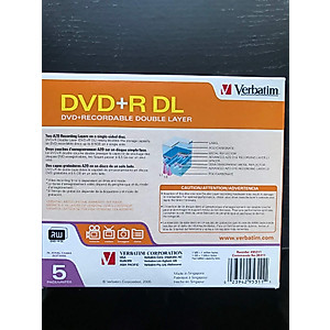 DVD+R DL 8.5GB W/CS 5PK