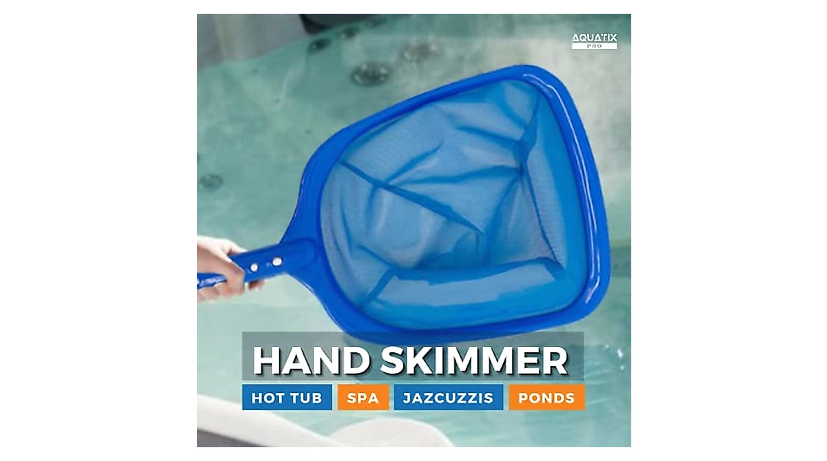 Aquatix Pro Hand Leaf Skimmer for Pool & Spa Cleaning