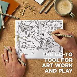 SAKURA Pigma Micron Fineliner Pens - Archival Black Ink Pens - Pens for Writing, Drawing, or Journaling - Assorted Point Sizes - 6 Pack