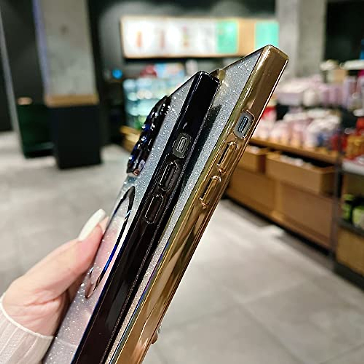 Misscase for iPhone 14 Pro Max Magnetic Case Compatible with MagSafe,Full Protection Square Glitter Case with Camera Lens Protector Anti-Scratch Dust-Proof Net Case Cover for iPhone 14 Pro Max Gold