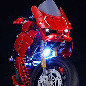 LIGHTAILING Light Set for (Technic Ducati Panigale V4 R) Building Blocks Model - Led Light kit Compatible with Lego 42107(NOT Includ