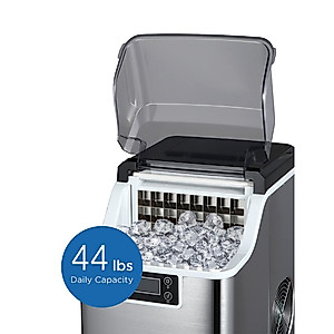 Northair Countertop Ice Maker 1 Gallon Self-Cleaning Square Ice 45lbs Daily Ice Cubes Ready in 20 Minutes with Ice Scoop