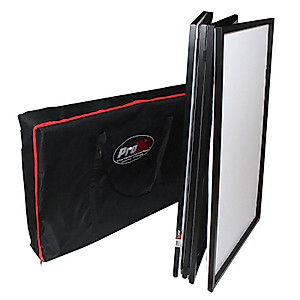 ProX XF-4X3048 DJ FACADE 4x Black Collapse and Go Facade Panels with Carry Bag, Black & White Scrims