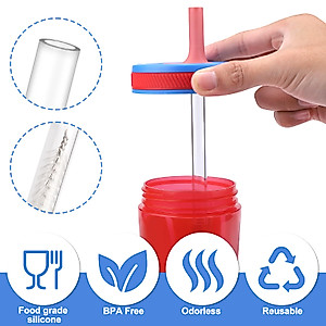 XANGNIER Replacement Straws and Bite Valve Compatible with Zak Designs Kelso 15 oz Tumbler Water Bottle,4 Pcs Reusable Silicone Straws with Cleaning Brush for Zak Designs Kelso 12 oz Cups