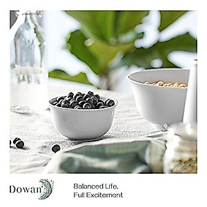 DOWAN Cereal Bowl, 10 Ounces White Cereal Bowls Set of 6, Classic Round Style Soup Bowls for Kitchen