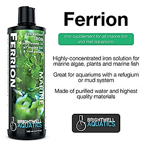 Brightwell Aquatics Ferrion - Concentrated Iron Supplement for Marine Fish and Reef Aquariums 250-ml