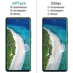 HPTech (2 Pack) Designed for Samsung Galaxy A53 5G Tempered Glass Screen Protector, Support Fingerprint Reader, Anti Scratch, Bubble Free, Case Friendly