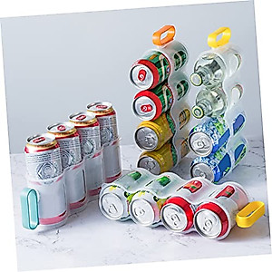 Baluue 6 Pcs Cans Organizer Dispensador De Cerveza Stackable Storage Box Fridge Organizer Cans Freezer Drink Organizer Beverage Bins Fridge Organizer Drinks Fridge Soda Can Dispenser Beer
