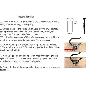 Briar Hill 50pk S Clips, EK Clips, Chair & Sofa Spring Repair