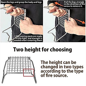 SDGH Folding Grill Gas Barbecue Tool BBQ Outdoor Portable Mini Campfire for Camping Picnic Grate