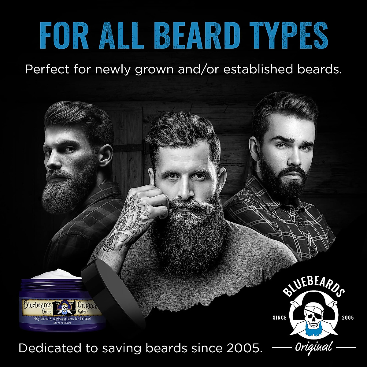Bluebeards Original Beard Saver, 4 oz. - Leave In Beard Conditioner for Men, Infused with Aloe & Lime - Beard Softener that Deeply Conditions and Moisturizes Your Beard and Skin - Made in USA