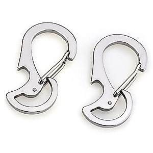 SUPDMZJ 2pcs Stainless Steel 420 Multifunctional Key Chain, Backpack Hook, Carabiner, Bottle Opener.