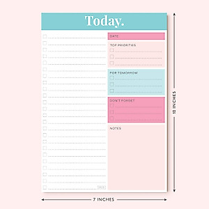 Sweetzer & Orange Daily Planner 2023, Undated Planner To Do List Notepad. 7x10” Day Planner Note Pad. Checklist Productivity Organizer, Work Planner, Academic Planner, Daily To Do List Planner