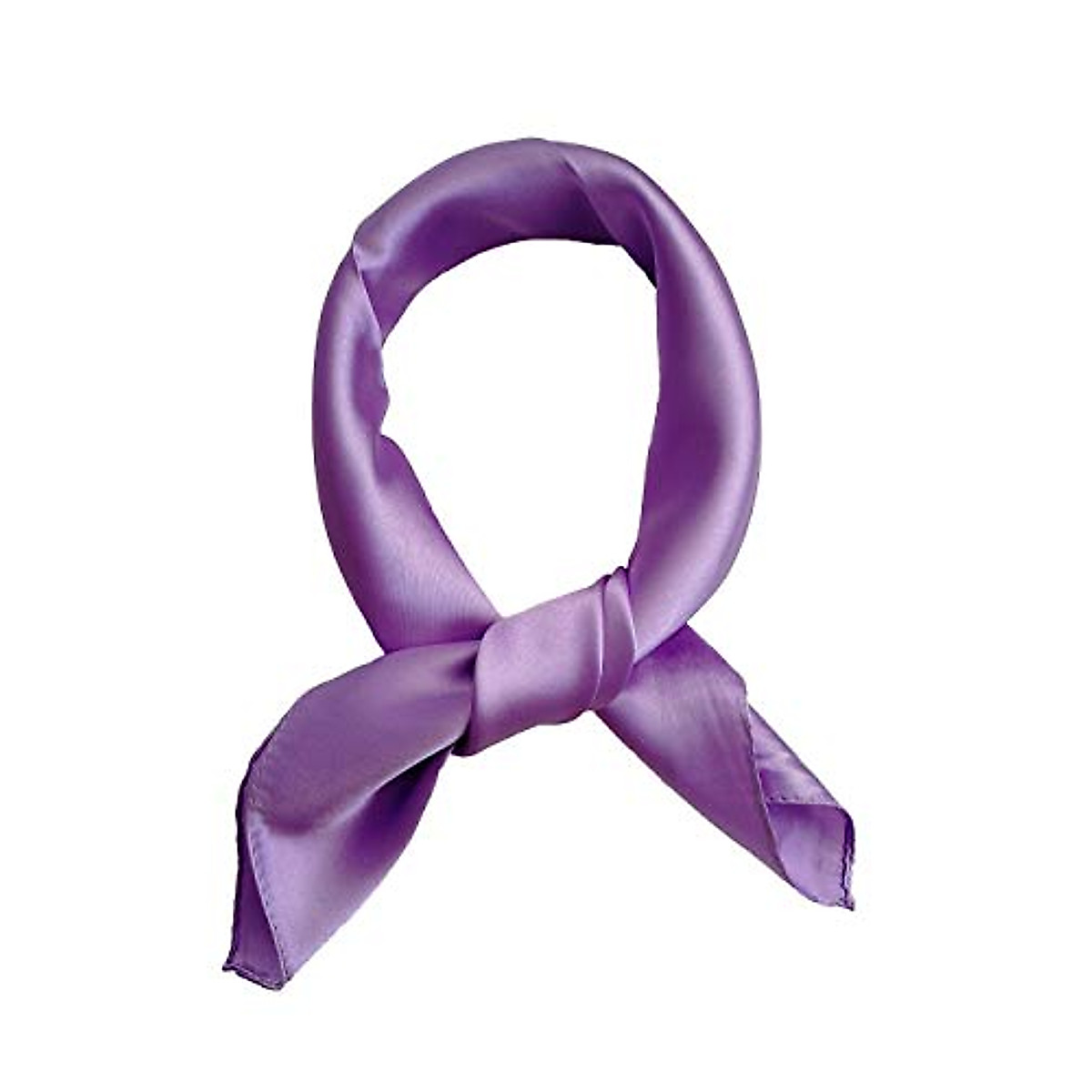Topmode Women’s Solid Color Square Scarf Neckerchief (Lavender)