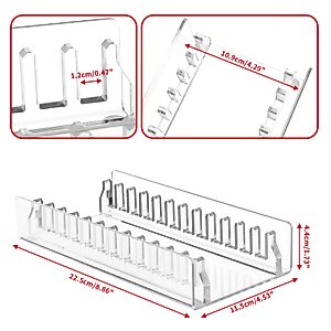CaSZLUTION Acrylic Game Storage Organizer Stand Compatible with Nintendo Switch Game Card Case, Upgraded Switch Game Display Holder Fits up to 12 Games Box - Clear