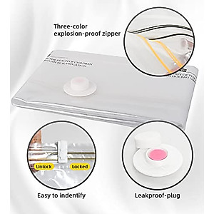 12 PACK, Vacuum Storage Bags , travel essentials, storage, JUMBO100х80cm X4pcs,LARGE 80х60cm X4pcs,MEDIUM 70х50cm X4pcs +1pump, Transparent
