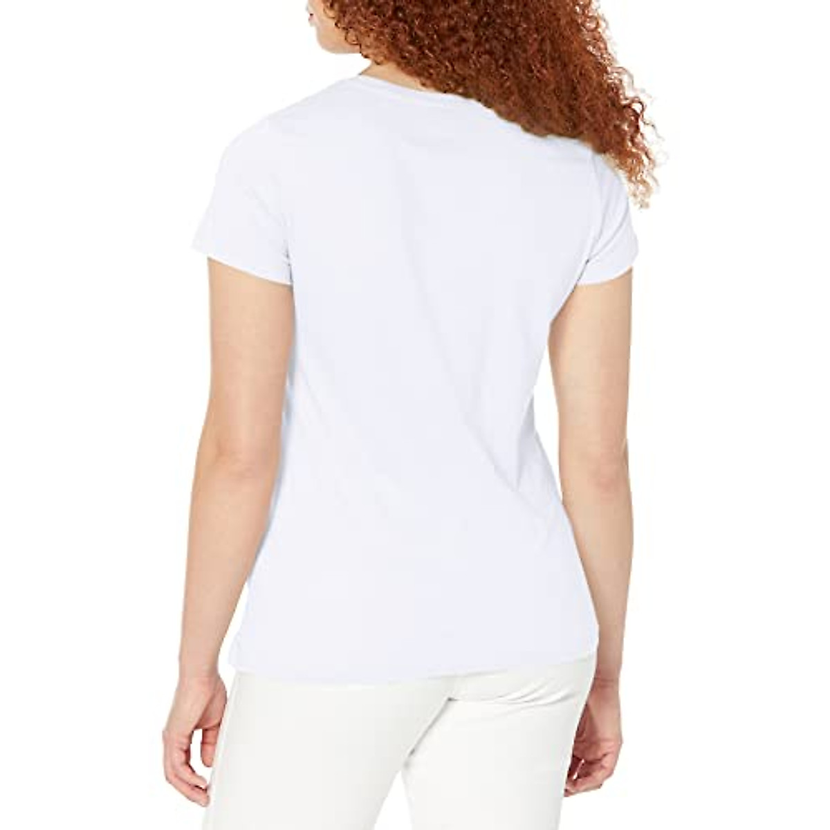 Nautica Women's Easy Comfort Scoop Neck Supersoft 100% Cotton Solid T-Shirt, Bright White, Large