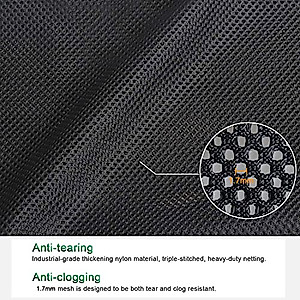 Hecaty 2 Pcs 12.2"x 15.9" Pump Barrier Bag, Pond Pump Filter Bag, Black Media Bag Large Pump Mesh Bag for Outdoor Water Ponds Filters (2Pcs-12.2"x 15.9")