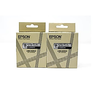 Epson LabelWorks InvisiLabels Bundle - 2 Clear 1/2" (12mm) Tapes - 212BMCPX, 212WMCPX