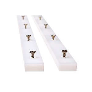 Hatsbi UHMW Crosscut Sled For Table Saw Sled Miter Bars 3/4" X 3/8" X 36" -Predrilled holes and 20 screws included For Jigs Fixtures or Miter Slots (size 3/4"x3/8") 2 UHMW Bars