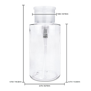 PANA 10oz. (Quantity: 2 Pieces) Liquid Push Down Pump Dispenser Empty Bottle with Flip Top Cap (Clear)