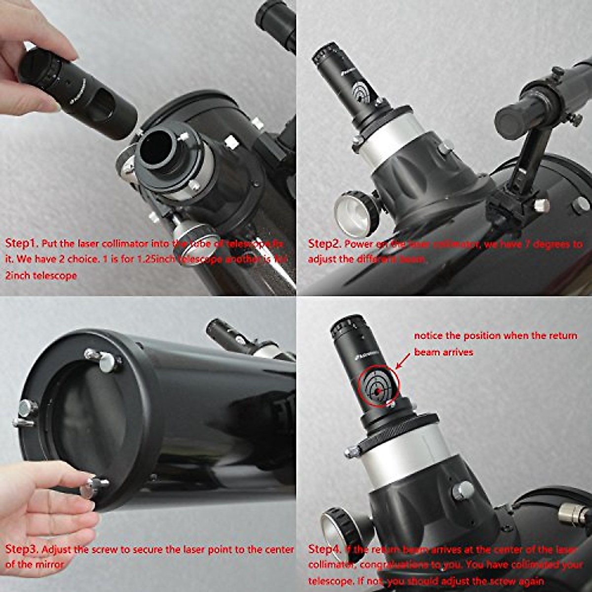 Astromania Alignment 1.25" Next Generation Laser Collimator for Newtonian Telescopes - with This Laser You can collimate Your Newtonian Telescope in just a Few Minutes!