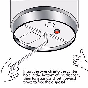 Garbage Disposal Wrench, Garbage Disposal Allen Wrench Tool Compatible with InSinkErator Garbage Disposal for Un-Jam/Food Garbage Disposal Fix Garbage Disposal Repair/Unclog Kitchen Sink, Silver