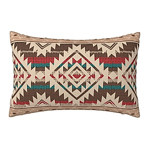 Southwest Geometric Aztec Pillow Case Queen Size - Soft Pillowcase 20x30 Inch Durable Easy Care Decorative Bed Pillow Protectors Covers for Skin and Hair