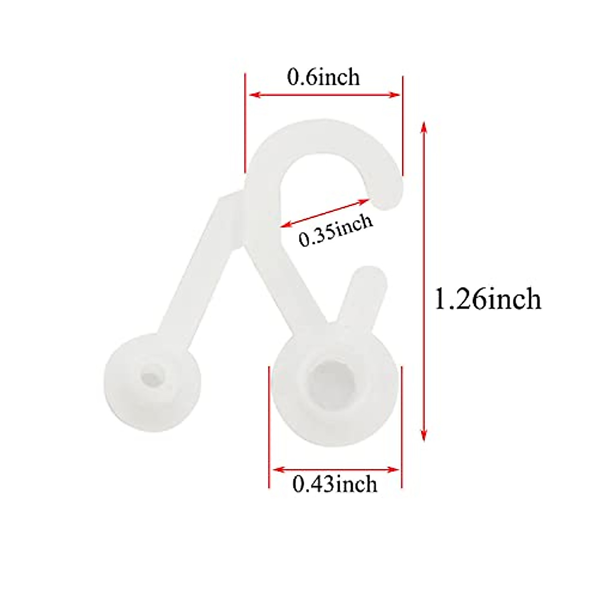 Sock Display Hooks PZRT 60pcs White Plastic J Hooks Hanger for Socks Hats Underwear Retail Clothes Display Hanger Accessories