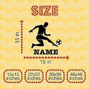 Personalized Soccer Player Wall Decal - Perfect Sports Decor for Boys Bedroom or Soccer Room - Soccer Wall Stickers and Decals for Customized Soccer Wall Decor and Football Fans