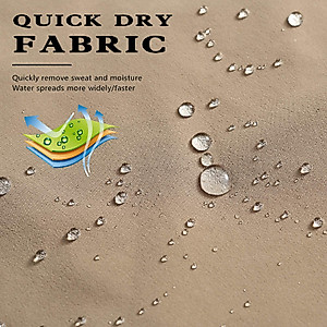 CAMOFOXIN Men's Hiking Pants Outdoor Convertible Quick Dry Fishing Pants & Shorts (Khaki, 30W X 30L)