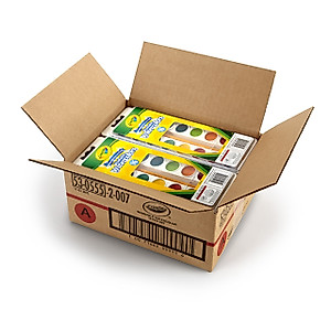 Crayola Washable Watercolor Paint Set, Bulk Art Supplies, Case of 12, 16Count