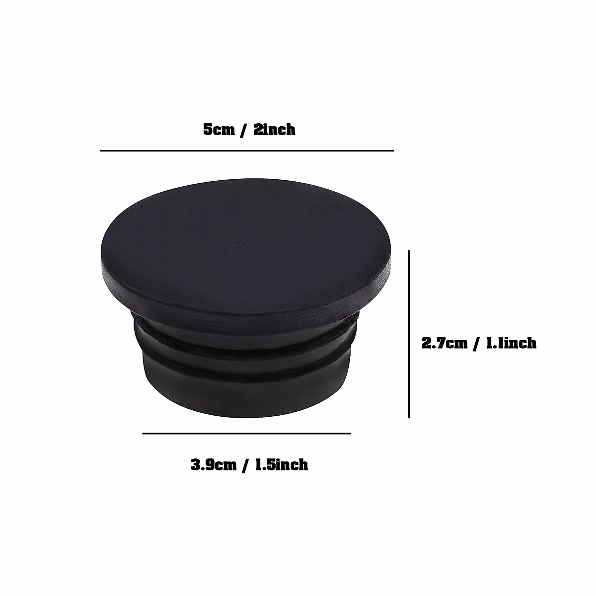 Micro Traders 2PCS Pool Ladder Rubber Bumper 39mm Ladder Stopper Cushion Buffer Guard Plug for 42mm Ladder Diameter Swimming Pool Ladder Accessories Black