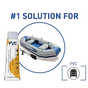 PVC Stitch Liquid Waterproof Repair Patch for Air Mattresses, Waterbeds, Above-Ground Pools, Bouncy Houses, Hot Tubs, Air Tracks, Works on Blow up PVC & PU Inflatables