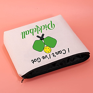 MNIGIU Pickleball Lover Gift Pickleball Player Makeup Bag I Can't I've Got Pickleball Zipper Pouch (Pickleball bag)