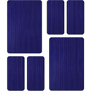 Lfutari 6pcs Swimming Pool Cover Repair Kit - Blue Pool Safety Cover Patch Kit - Self-Adhesive Mesh Pool Cover Saver Patch Kit for Inground Safety Pool Cover (2pcs 12x8 inch+4pcs 4X8 inch)