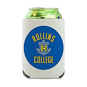 Rollins College Tars Logo Can Cooler - Drink Sleeve Hugger Collapsible Insulator - Beverage Insulated Holder