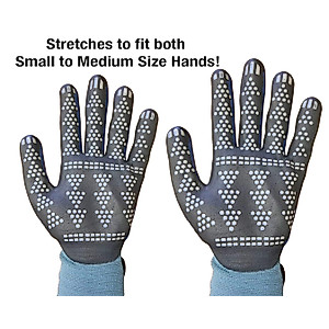Midwest Gloves & Gear unisex adult Advanced Max Gripping Glove, Slate Blue , 1 pair