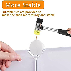 AWTATOS Shoe Rack, 8 Tier Shoe Storage Cabinet with Door, 32 Pair Shoe Organizer Shelves for Closet Hallway Bedroom Entryway, White