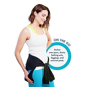 BootyWrap Modern Fanny Pack by Invisibelt - Slimming Wrap for Women with Zipped Pocket Storage to Carry Essentials for Walking, Running, Outdoors (Black, Medium)